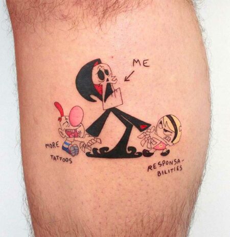 50+ Cartoon Tattoo Designs and Inspirations from Your Childhood